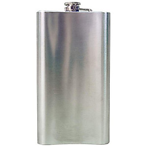 Gifts Infinity® 12oz Stainless Steel Hip Flask Screw Down Cap Brushed Finish Excellent Performance …