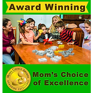 Funsparks Quaggle Stacking Balance Game - Wood Blocks - Premium Suspend Game - STEM Toy, 2 to 12 Players for Kids, Adults, Family