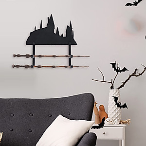 Biggun 2-Tier Wall-Mounted Pine Wood Magic Wand Display Stand - Black