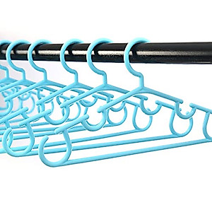 Beerty Clothes Hangers - 10Pcs/Set Portable Children Hangers - Baby Coat Plastic Hangers Hook Household for Kids Clothing Organizer