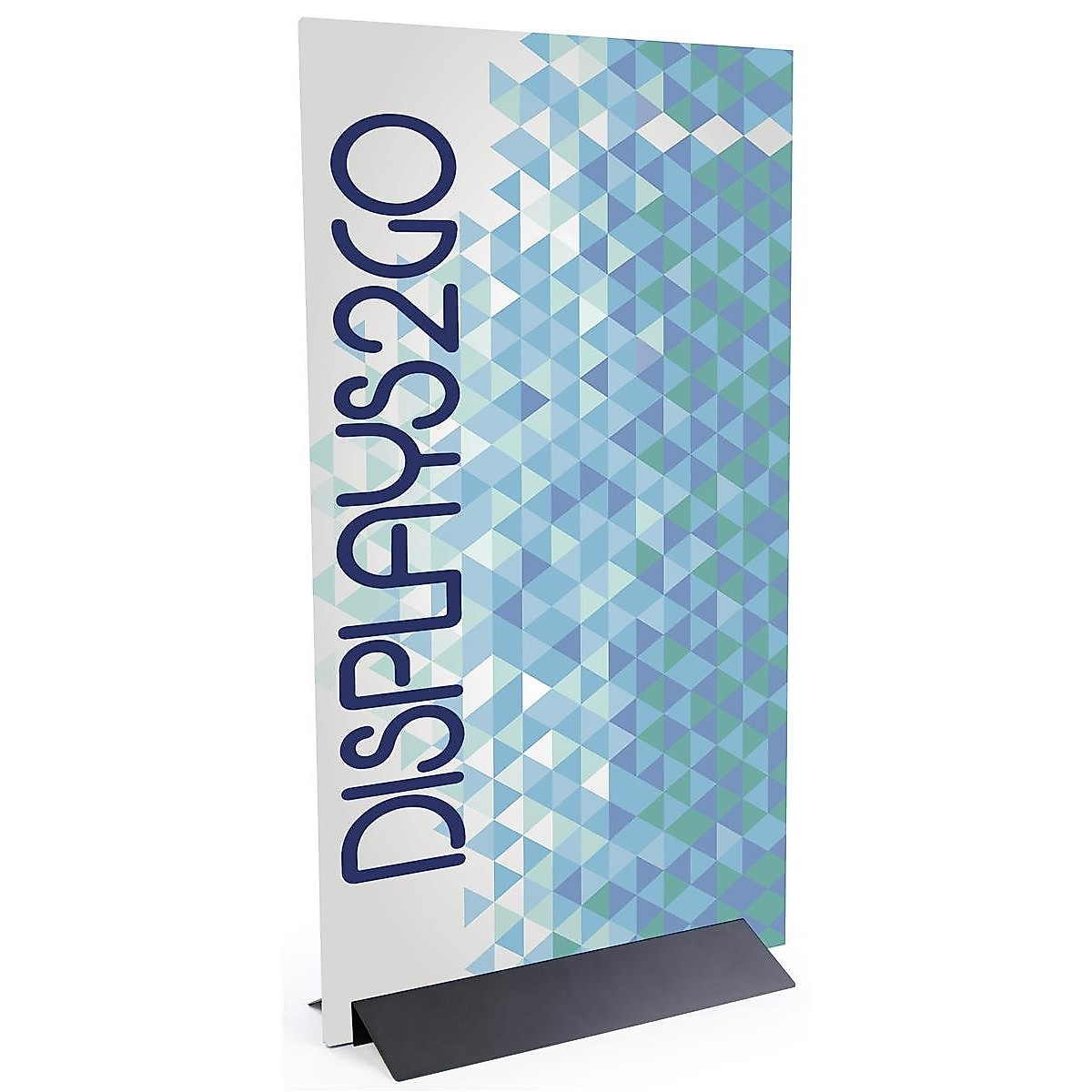 Displays2go Sign Clamp with Wedge Design, Supports Posters up to 1.5” Thick, Steel – Black (FLRHLD36BK)