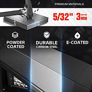 EYOUHZ Rear Bumper Compatible with 2007-2018 Jeep Wrangler JK JKU Unlimited Rock Crawler Rear Bumper Built-in 2" Hitch Receiver, D-Rings and 2 x 18W LED Lights for 2/4 Doors (Textured Black)