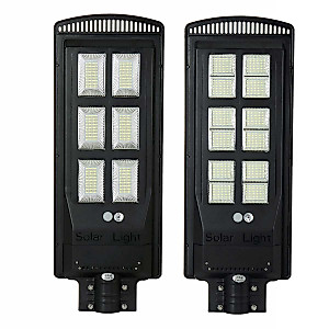 SISHUINIANHUA 3500W 4000W LED Solar Street Light PIR Motion Sensor Lamp with Remote Controller for Outdoor Garden Patio Street Lighting,Black,4000w