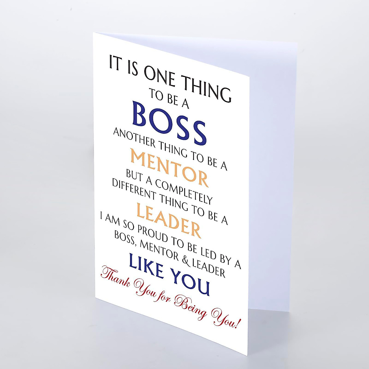Bosses Day Gifts for Women Men Funny Boss Day Gifts for Him Her Greeting Cards Thank You Cards with Envelopes for Boss Female Mentor Leader Supervisor Boo Basket Birthday Christmas Halloween Gifts