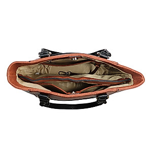 Lady Conceal Locking Concealed Carry of Handgun Grace Tote with Gun Holster (Mahogany)