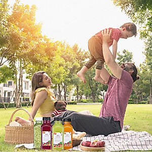 LIYAR 12oz Plastic Bottles with Caps 35 Pack Juice Bottles Reusable Juice Containers Leak-Proof Smoothie bottle with Labels for Drinking,Juicing,Milk,Water(White Lids+Black Lids)