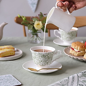 Victoria Eggs King Charles Coronation Tea Cup and Saucer Set | Tea Cup and Saucer Set for 1 | Tea Sets for Adults | Vintage Kitchen | King Charles III Souvenir Gifts | Coffee Cup and Saucer Set