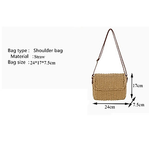 LIUZH Handmade Handbag Women Summer Beach Tote Woven Casual Bohemia Knitted Shoulder Bag (Color : D, Size : 1)
