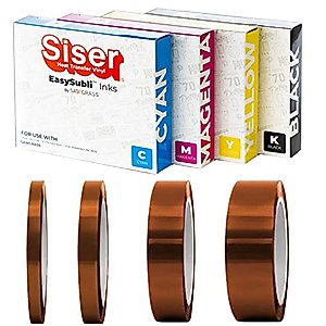 Sawgrass Easysubli CMYK Ink Set SG500 & SG1000 with Bonus 4 Rolls of ProSub Heat Resistant Tape