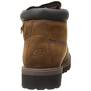 Skechers Men's Sargeants-Verdict Waterproof Boot Fashion, Dark Brown, 11