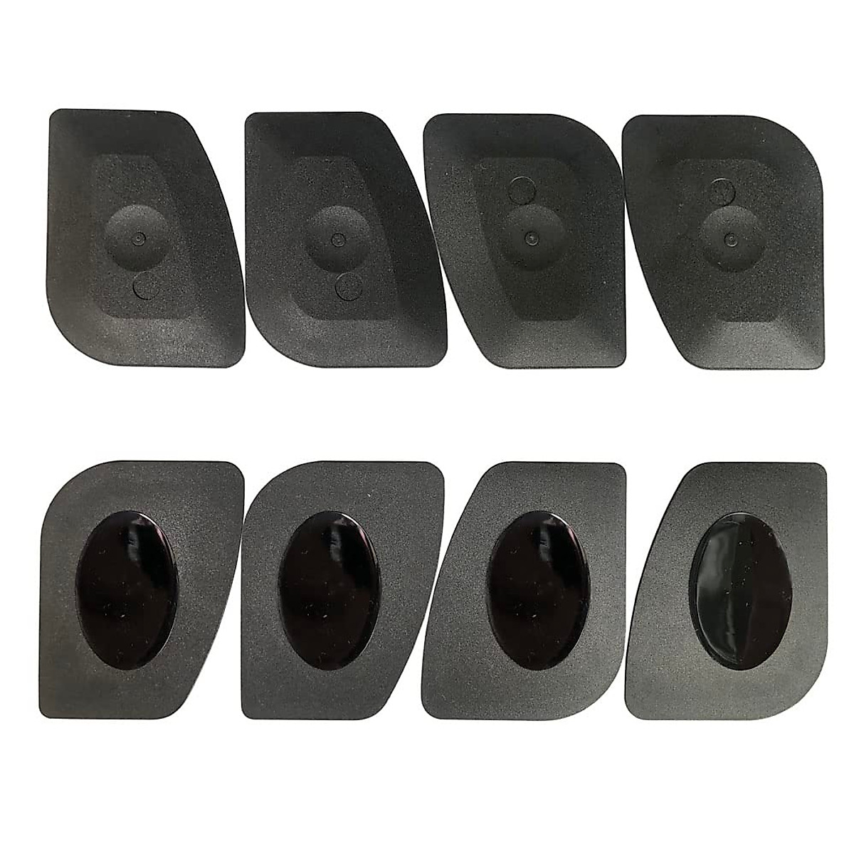 Pan Scrapers Dish Scraper Tool Set, 8Pack Cast iron Cleaner Scraper Multifunctional Scraper Polycarbonate Plastic Pan Pot Scraper, Iron Skillet Scraper Scrubber for Cleaning Grease, Kitchen (Black)