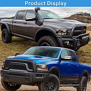 ECCPP Towing Mirrors Replacement fit for 2002-2008 for Dodge for Ram 1500 2500 3500 Truck Tow Mirrors Power Heated with Arrow Signal Light Driver and Passenger Side Pair Manual Flip up Chrome Cap