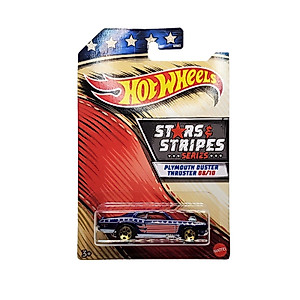 Hot Wheels American Stars and Stripes Bundle of 8 Diecast Vehicles in Red White and Blue