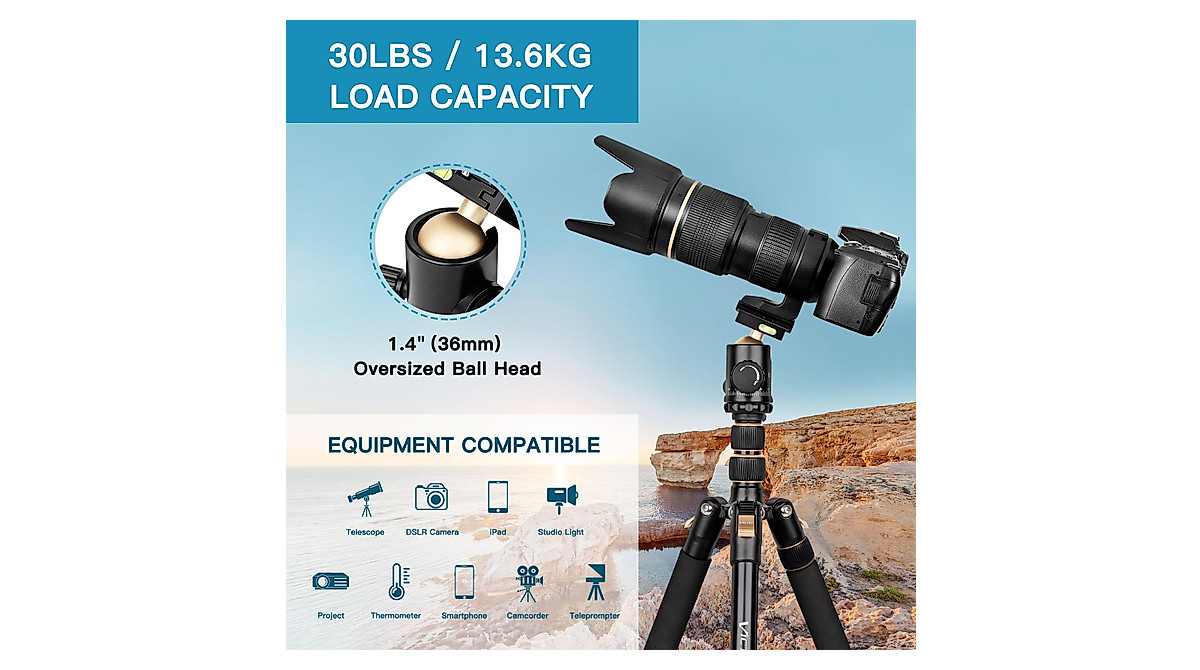 Professional DSLR Camera Tripod for Photography and More