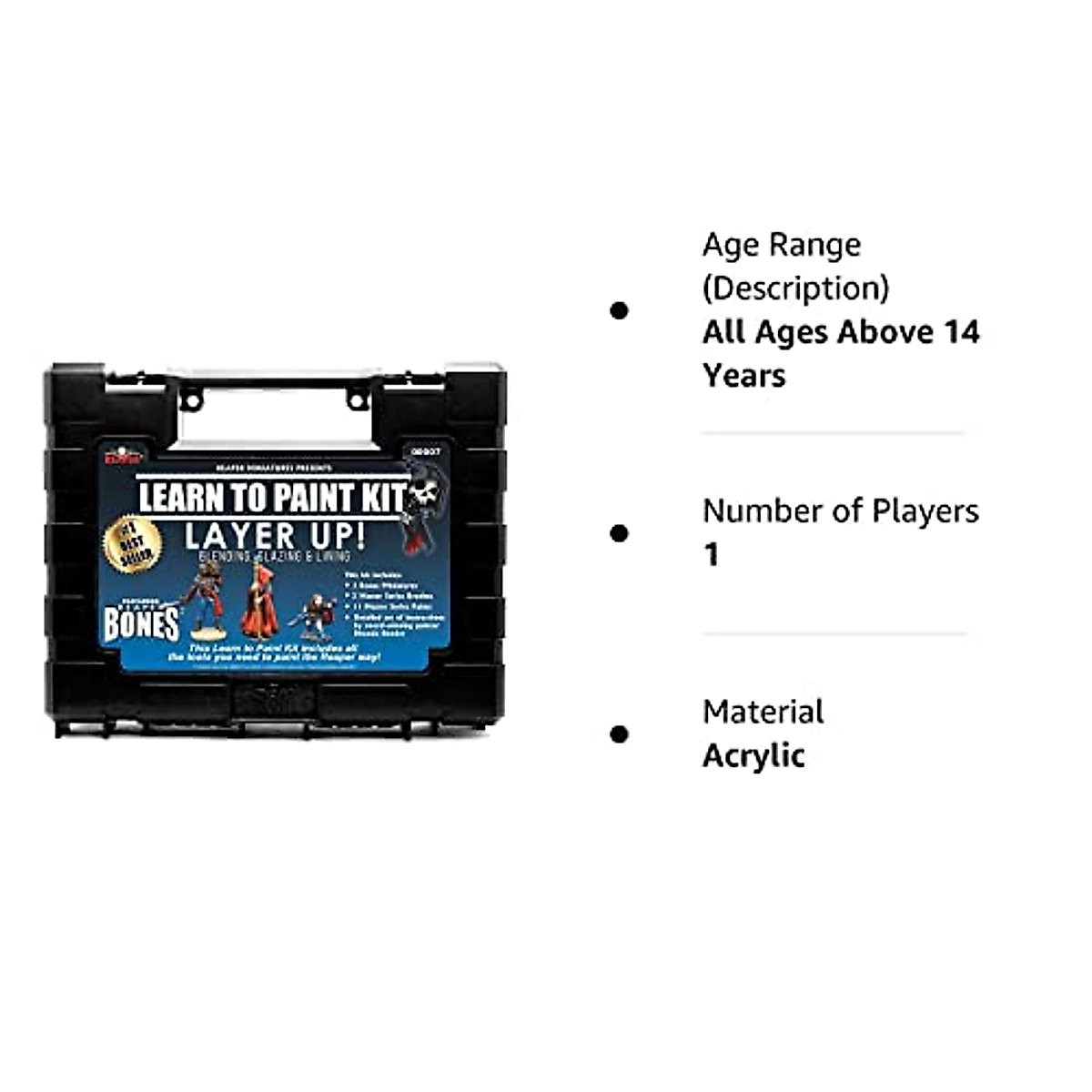 Reaper: 08907 - Learn to Paint: Layer Up! Bones Paint Set