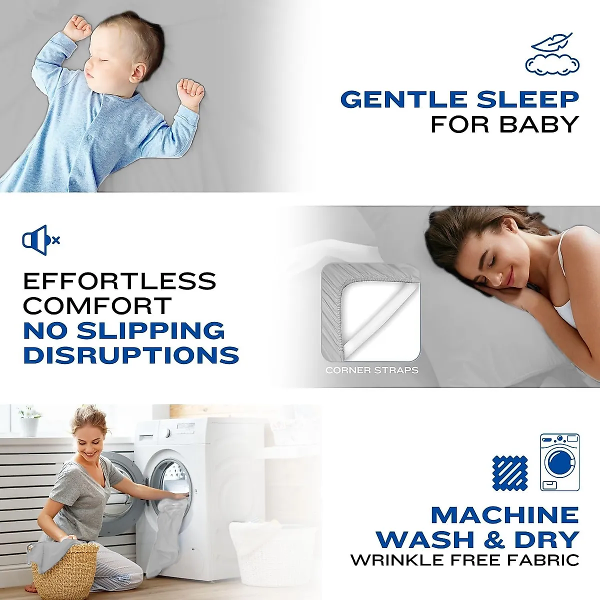 DREAMCARE Full Size Sheets - Cooling Bed Sheets - 4pcs Set - up to 15" Deep Pocket Full Sheet Set - Sheets Full Size Bed - Soft & Long Lasting 100% Fine Brushed Polyester with Side Pocket - LightGray