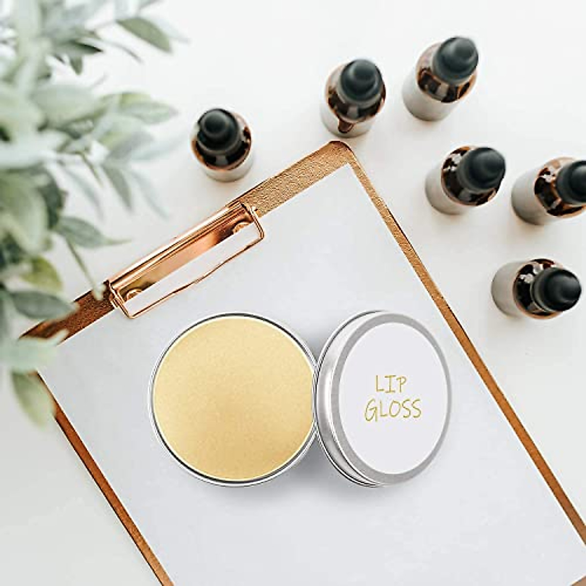 Othmro 24Pcs 1oz Metal Round Tins Aluminum Tin Cans Jar Refillable Containers 30ml Tin Cans Tin Bottles Containers with Screw Lid for Salve Spices Lip Balm Tea Candies White 50×20mm