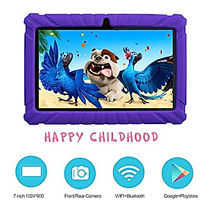 Contixo Kids Tablet K2 | 7" Display Android 6.0 Bluetooth WiFi Camera Parental Control for Children Infant Toddlers Includes Tablet Case (Purple)