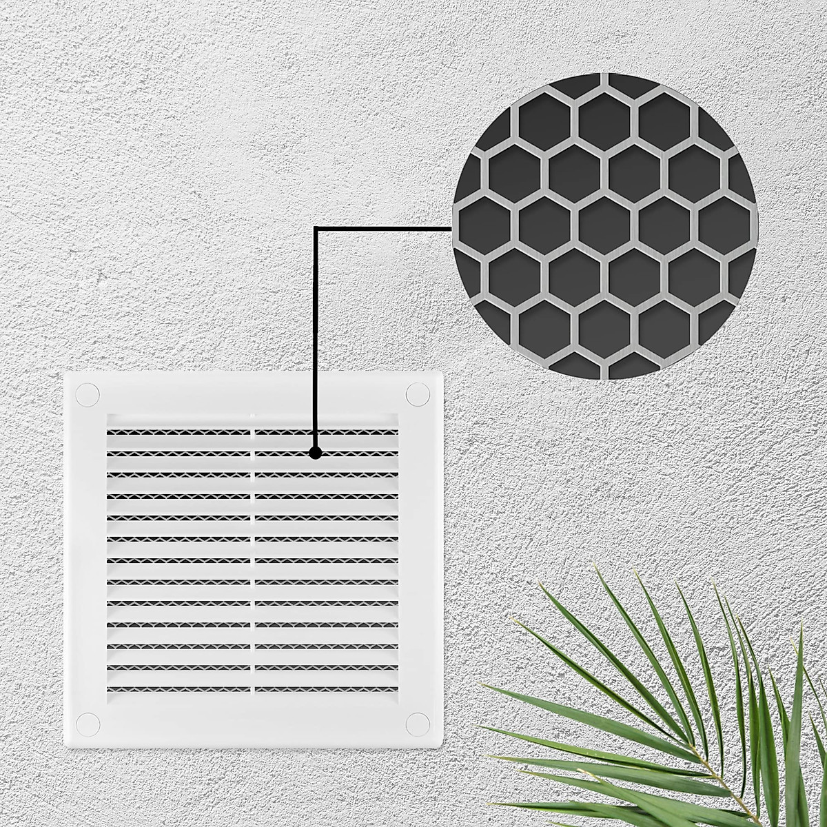 calimaero® 2 Pack Bird Stop Dryer Vent Grill Screen Guard Insert 8.8in x 8.8in Customizable 3inch to 8inch Stops Nesting in Bathroom Exhaust Vents