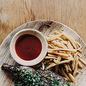 brheez Palm Leaf Bowls 4 Inch - 25 Pack - Eco Friendly, Compostable & Biodegradable – Elegant Bamboo Look Disposable Bowls are Heavy Duty and More Environmentally Friendly than Paper Bowls