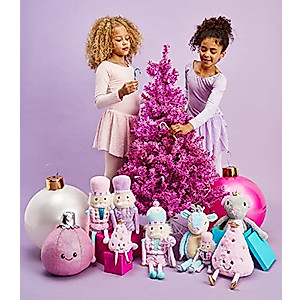 iscream Kawaii Furry 11.5" x 7.5" Holiday Tree Embroidered Accent Embellished Pillow