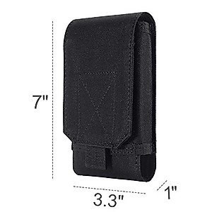 Urvoix Black Army Camo Molle Bag for Mobile Phone Belt Pouch Holster Cover Case Size L