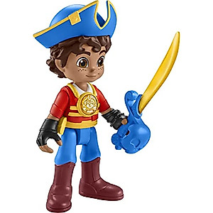 Fisher-Price Santiago of the Seas Pirate Toy Talking Santiago Figure with Lights for Preschool Pretend Play Ages 3+ Years