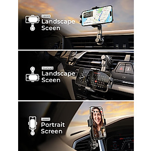 LISEN Phone Mount for Car Vent [Never Blocking] Universal Phone Holders for Your Car Hands Free Cell Phone Holder Car Mount Fits All Phones for iPhone 15 Pro Max Plus 14 13 12 Samsung Android Phones