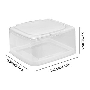 shangjia 4PCS Fridge Cheese Container, Cheese Slice Storage Box, Food Containers with Lids Airtight, Food Preservation Box for Onion Ginger Garlic Cheese Slices, Single