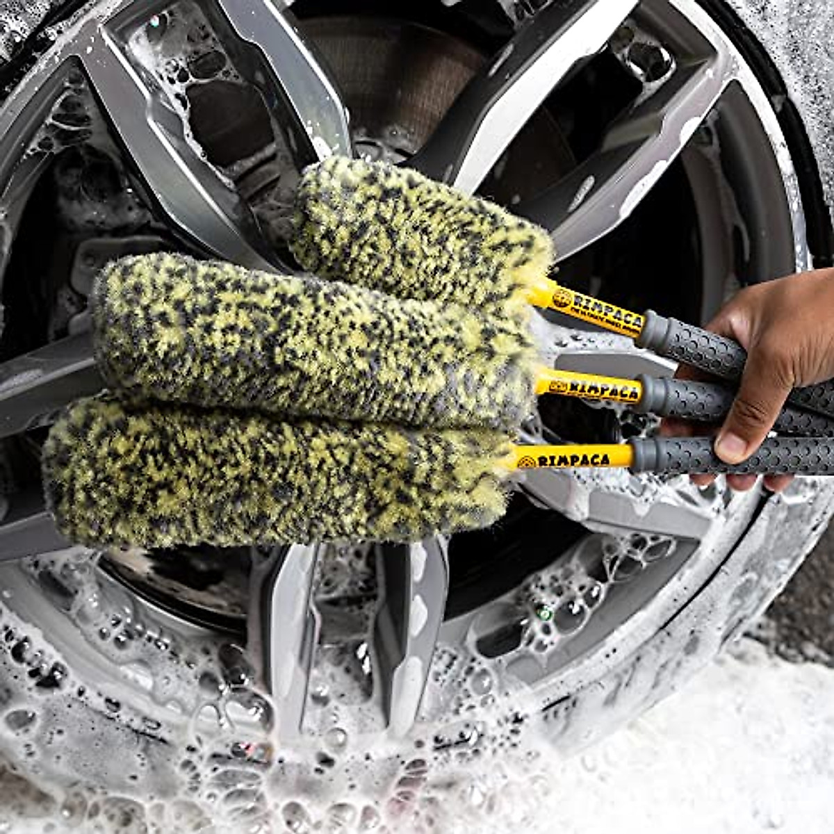 Chemical Guys ACC617 & ACC615 Rimpaca Ultimate Wheel Brush 5 Piece Maxi Set (Soft Wheel Cleaners)
