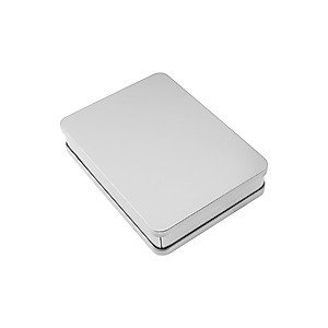 Ulifestar Metal Empty Boxes, Tin Boxes with Lid,Small Silver Tin Boxes,Stackable Organizer Containers,4PCS Storage Tin for Home Outdoor Active Storage Containers