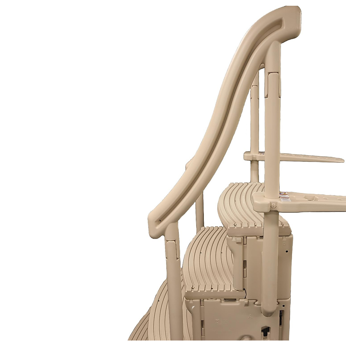 Confer Plastics Drop in Above Ground Pool Step with Warm Grey Treads