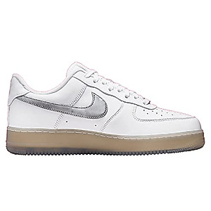 Nike Mens Air Force 1 DX3945 100 White/Metallic Silver - Size 14