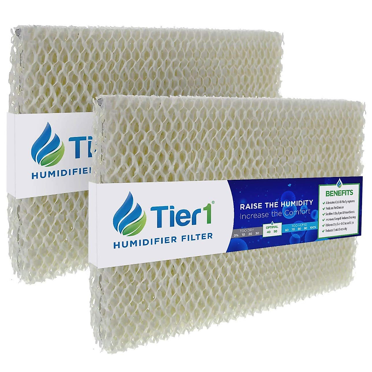 Tier1 Replacement for Lasko THF8 Cascade Models 1128, 1129, 9930 Humidifier Wick Filter 2 Pack