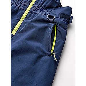 Amazon Essentials Boys' Water-Resistant Snow Bib, Navy, Large