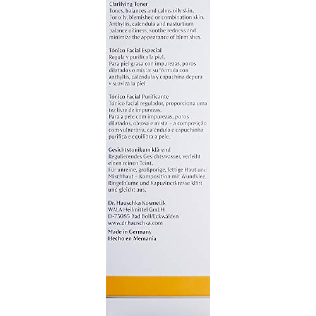 Dr. Hauschka Clarifying Toner, 3.4 Fl Oz