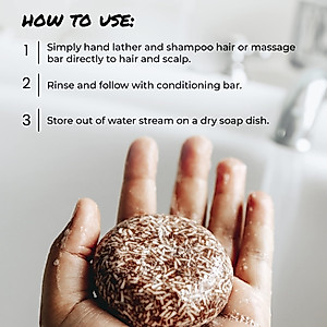 Suds & Co. Solid Shampoo Bar, Zero Waste Shampoo, Natural Shampoo Bar Soap, Sustainable, Eco-Friendly Hair Care - Driftwood, 3.0 Ounce