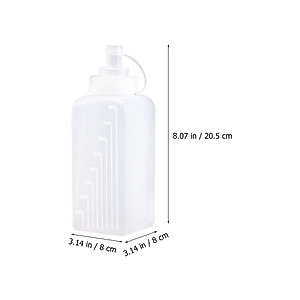 DOITOOL 2pcs Squeeze Sauce Bottle Cooking Squeeze Bottle Squeeze Squirt Bottle Sauce Squirt Bottles Sauce Squeeze Bottles Honey Squeeze Bottle Mustard Bottle or Travel Liquid Syrup White