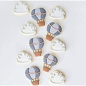 Air Travel Cookie Cutters 3-Pc. Set Made in USA by Ann Clark, Airplane, Cloud, Hot Air Balloon