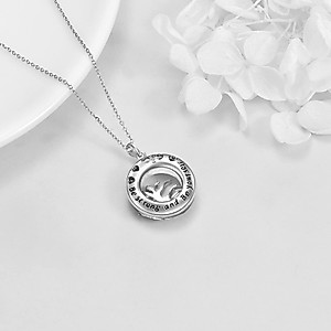 POPLYKE Ballerina Necklace Gifts Sterling Silver Dance Pendant with Circle Bklue Crystal Jewelry for Women Dancer (silver-Ballerina Circle Crystal Necklace)