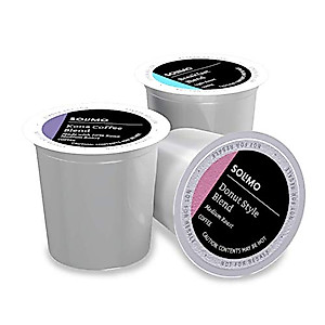 Amazon Brand - 100 Ct. Solimo Variety Pack Light and Medium Roast Coffee Pods & 100 Ct. Solimo Decaf Light Roast Coffee Pods, Breakfast Blend, Compatible with Keurig 2.0 K-Cup Brewers