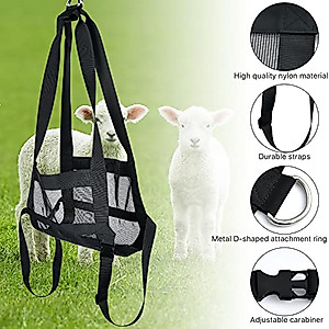 Calf Sling for Weighing Small Animals Calf Hanging Weight Scale Sling with Adjustment Strap Livestock Sling with Livestock Collar Hang Scale for Weighing Calve Lamb Goat Alpacas Newborn Livestock Dog