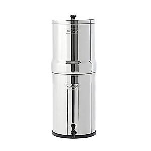 Crown Berkey Gravity-Fed Stainless Steel Countertop Water Filter System 6 Gallon with 2 Authentic Black Berkey Elements BB9-2 Filters