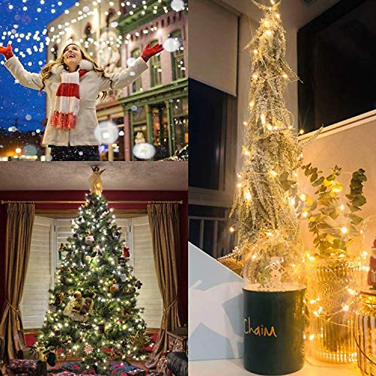 Moon Strike 72ft 200 LED Solar String Lights Outdoor Waterproof, Upgraded Outdoor Solar Garden Lights with 8 Modes , Solar Fairy Lights for Garden, Christmas (Warm White)