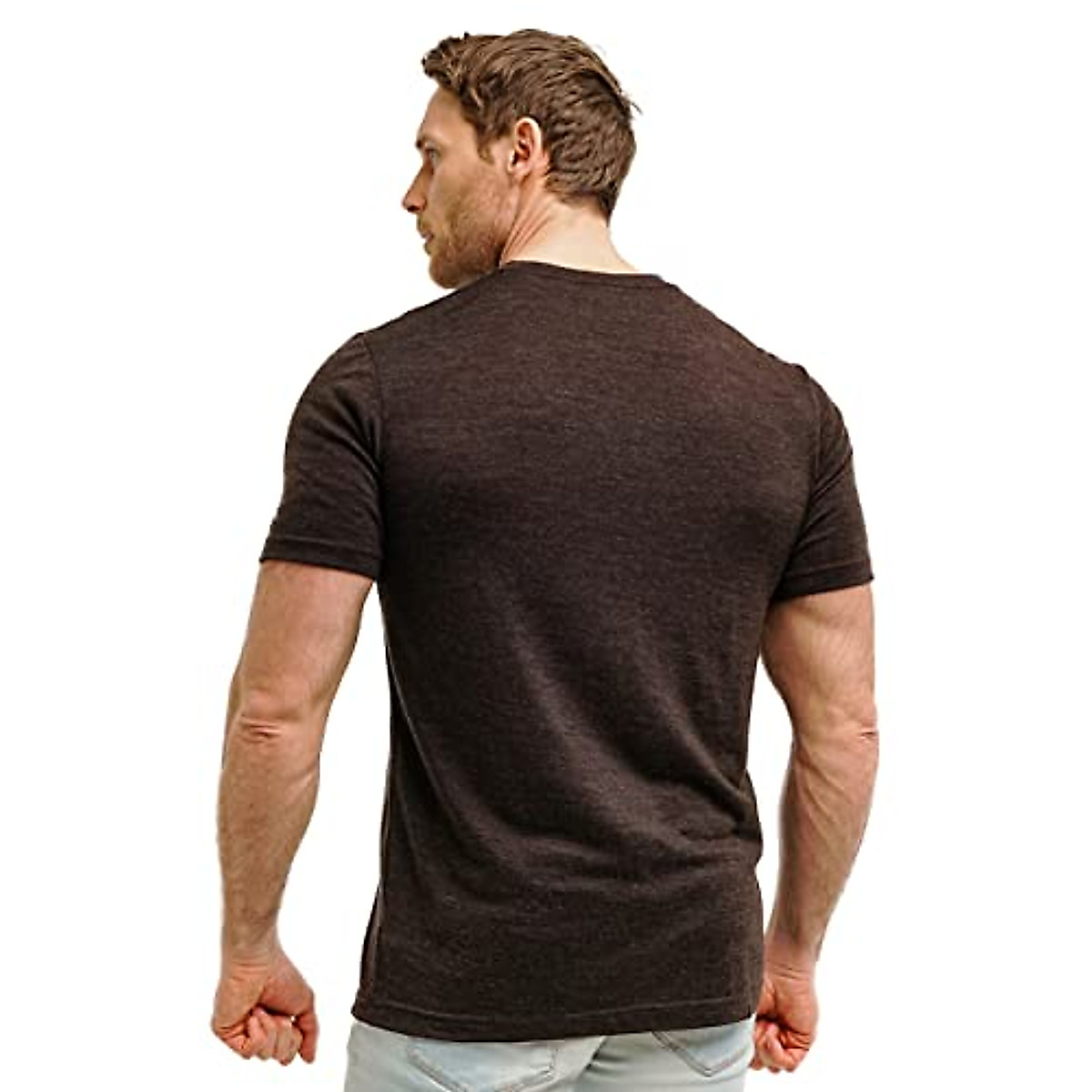 Merino.tech 100% Organic Merino Wool Lightweight Men's Base Layer Thermal T-Shirt (Metal, X-Large)
