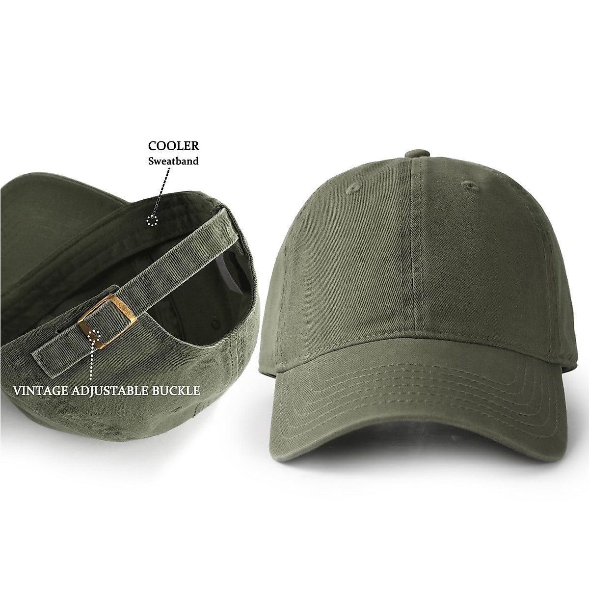 FURTALK Men and Women Vintage Washed Distressed Cotton Baseball Cap Plain Blank Adjustable Classic Baseball Hat Cap