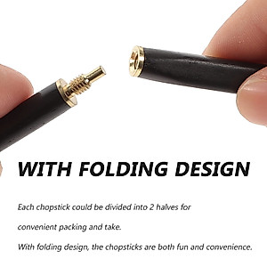 Collapsible Chopsticks With Case Travel Chopsticks Foldable Wooden Chopsticks Reusable Chopsticks For Office Camping- Random Color