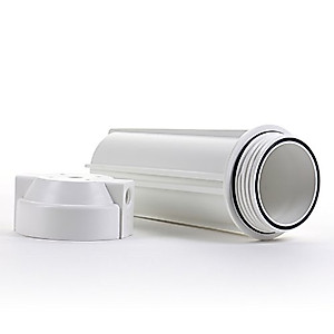 Hydronix HF4-10WHWH38 Water Filter Housing 10" RO, Whole House, Hydroponics - 3/8" Ports, Double O-Ring, White