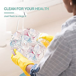 Ginkgo Biloba Leaves Glass Cutting Board Round Kitchen Decorative Chopping Blocks Mats Food Tray for Men Women