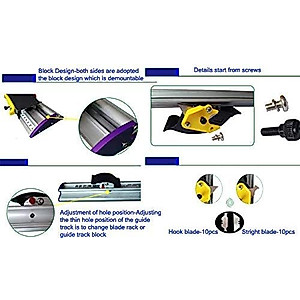Manual Sliding KT Board Paper Trimmer Cutting Ruler, Photo Paper Cutter Ruler, Photo PVC PET Cutter with Ruler (51"=1300mm)